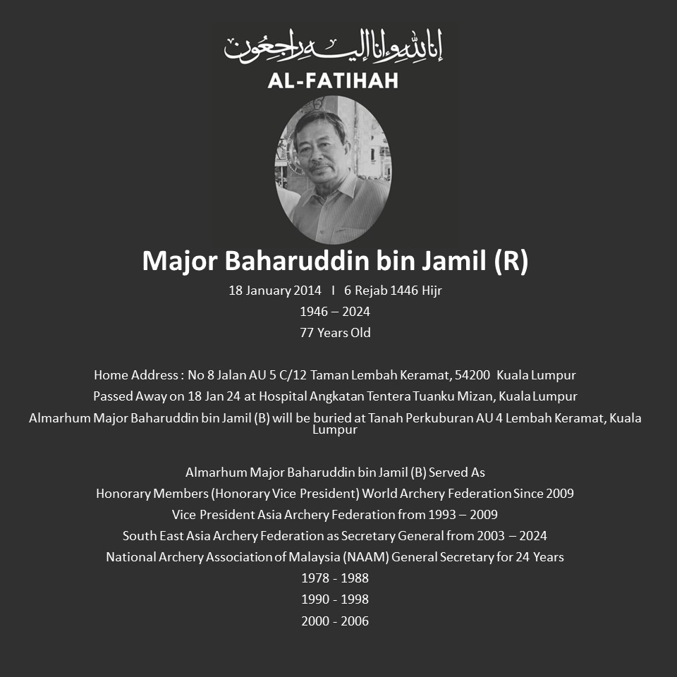 Mejar Baharuddin bin Jamil (Bersara) Meninggal Dunia | Persatuan ...